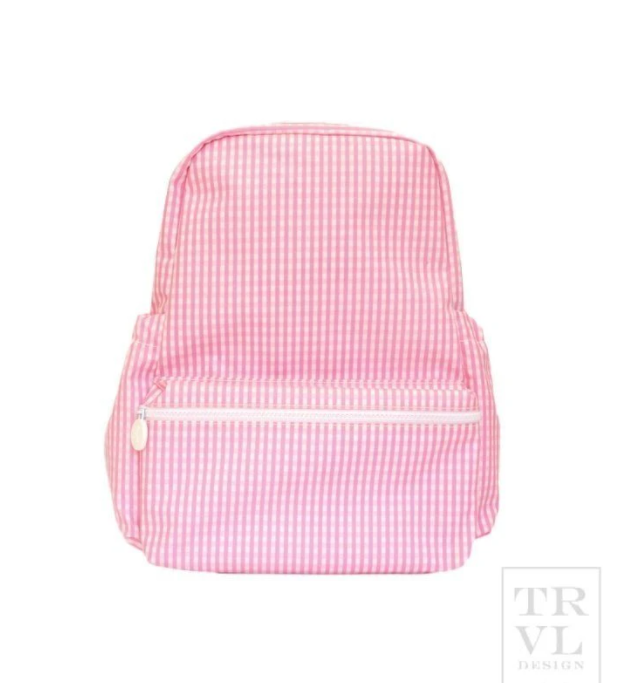 TRVL Pink Gingham Backpack – banburycrosskids