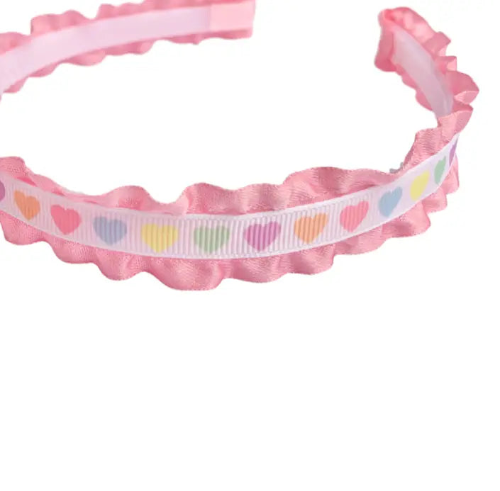 Lolo Pink Pastel Multi Heart Headband – banburycrosskids
